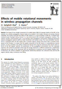 QMISG - Effects of Mobile Rotational Movements in Wireless Propagation