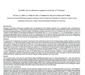 QMISG - Feasibility of in vivo phosphorus imaging of cortical bone at 7T