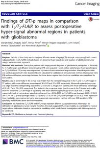 QMISG - Findings of DTI-p maps in comparison with T2/T2-FLAIR