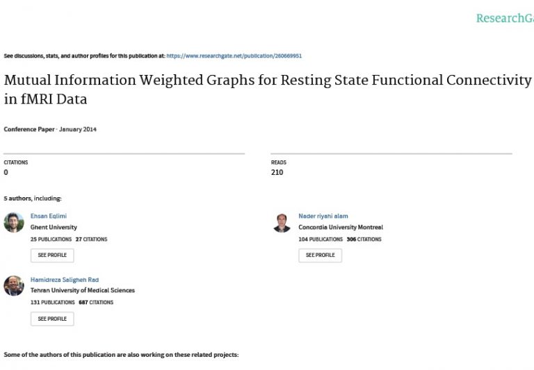 QMISG - Mutual Information Weighted Graphs for Resting State Functional ...