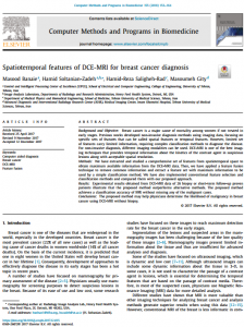 QMISG - Spatiotemporal features of DCE-MRI for breast cancer diagnosis